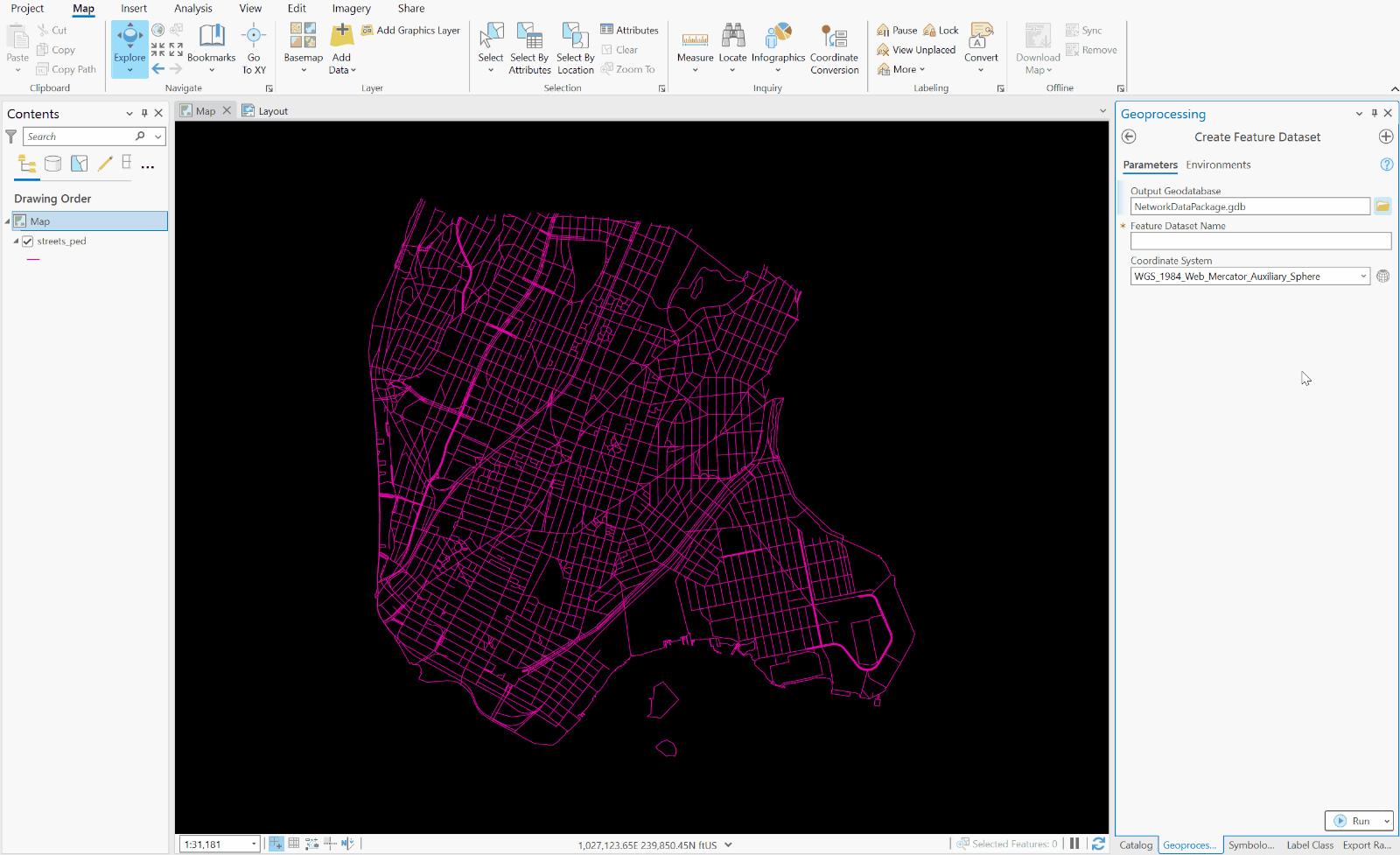 Creating an Esri Feature Dataset — mapping 101