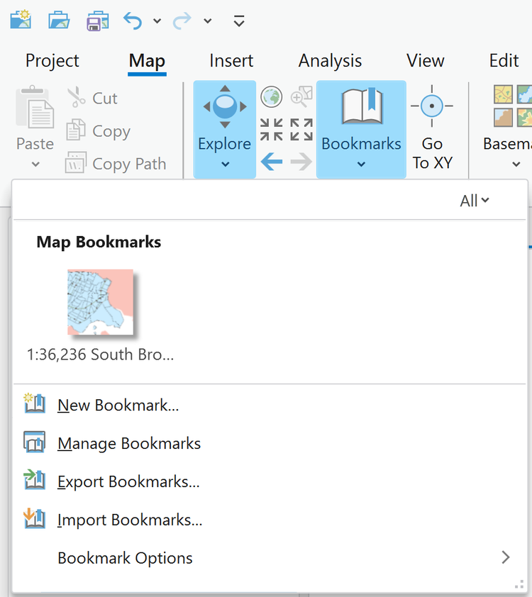 Using Bookmarks for Map Views — mapping 101