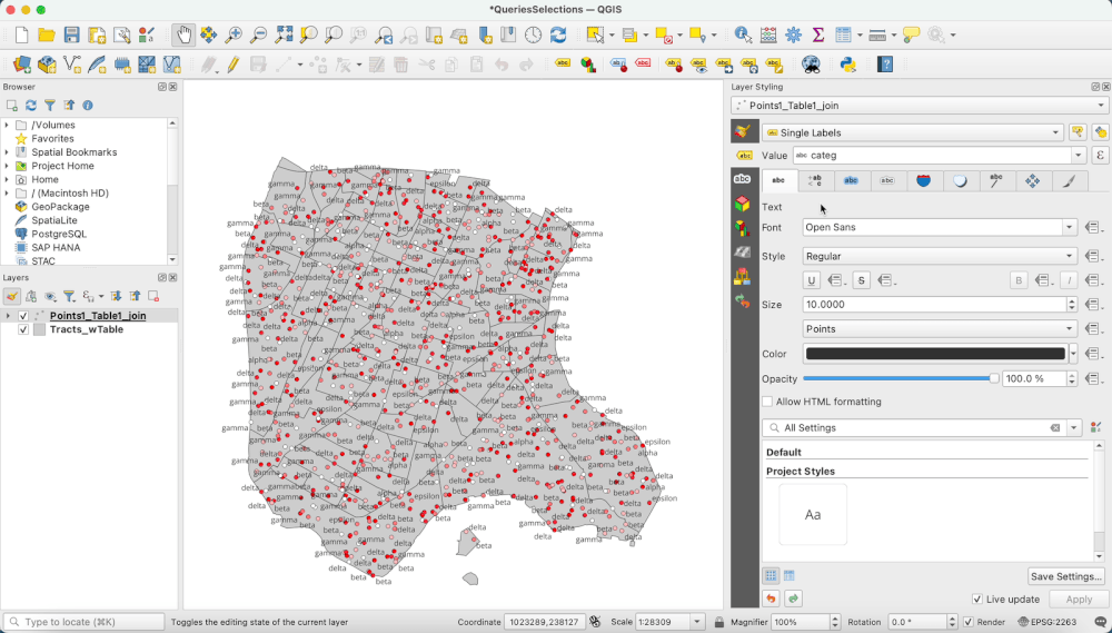 Labeling Features with Attributes — mapping 101
