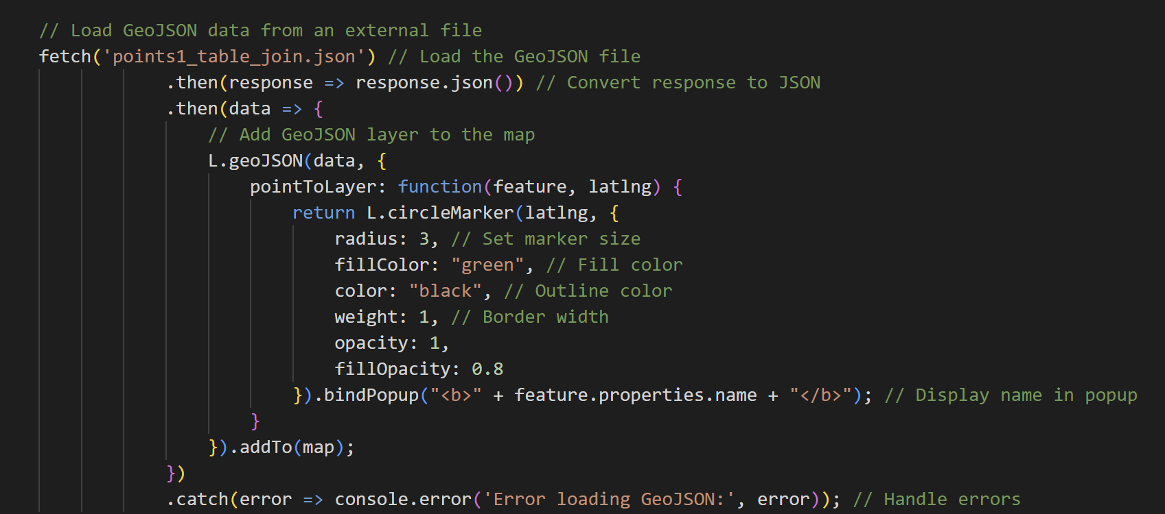 Adding GeoJSON Points to a Leaflet Map — mapping 101