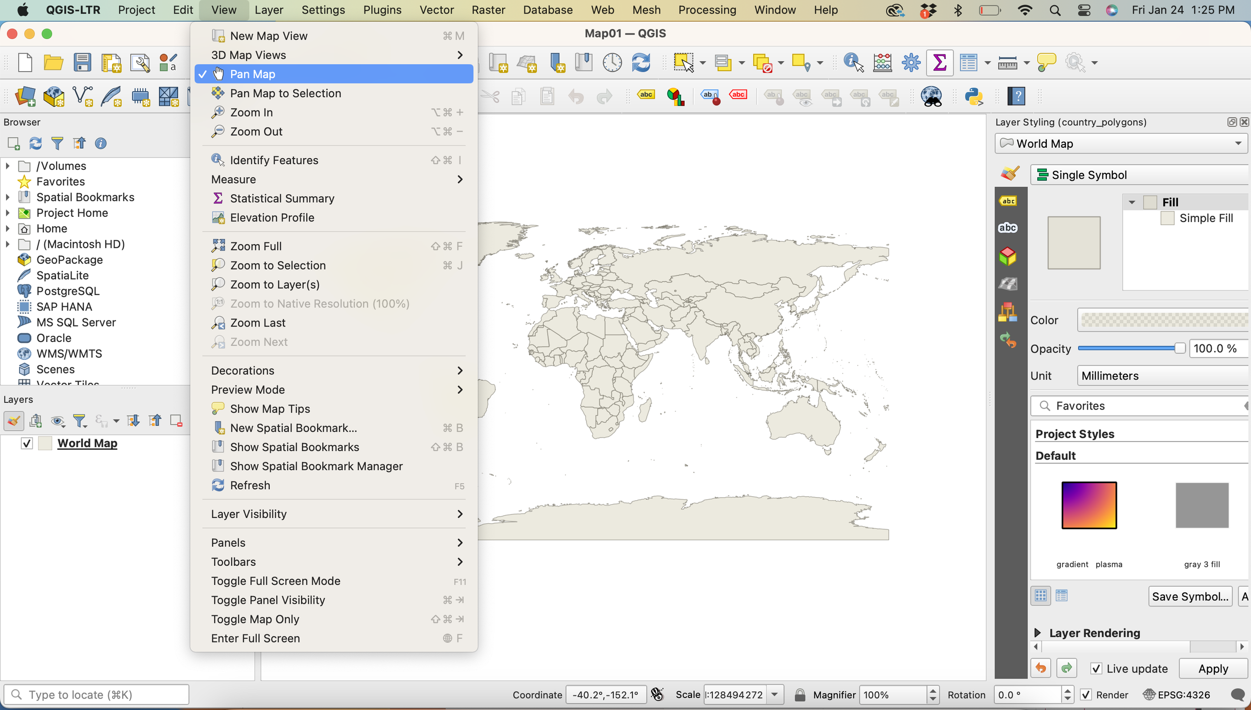 the QGIS Interface — mapping 101