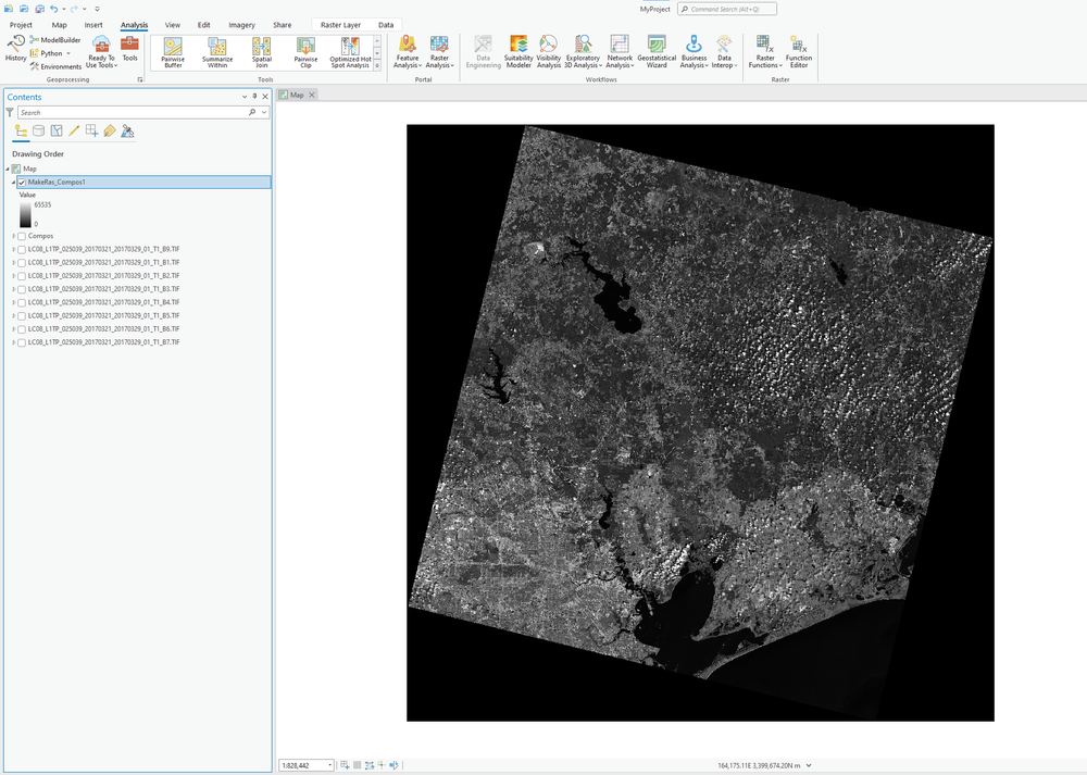 Making a Raster Layer from a Multiband Raster Dataset — mapping 101