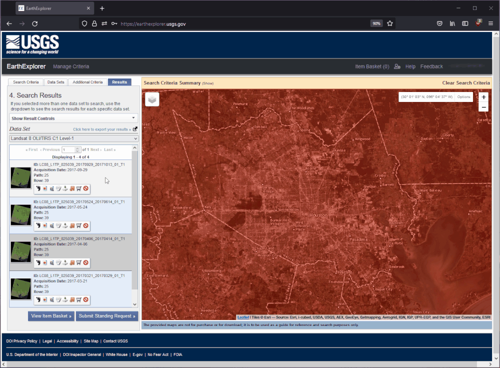 Downloading Landsat Data from the USGS EarthExplorer — mapping 101
