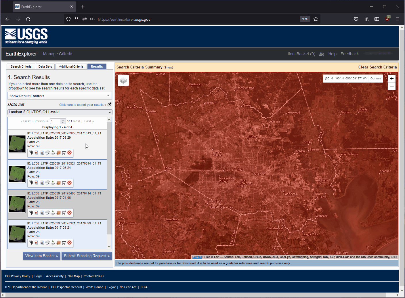 Downloading Landsat Data from the USGS EarthExplorer — mapping 101