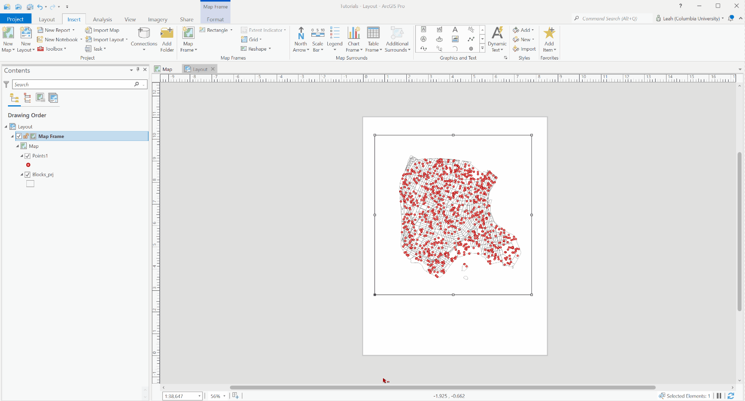 the Layout View & Map Frames — mapping 101
