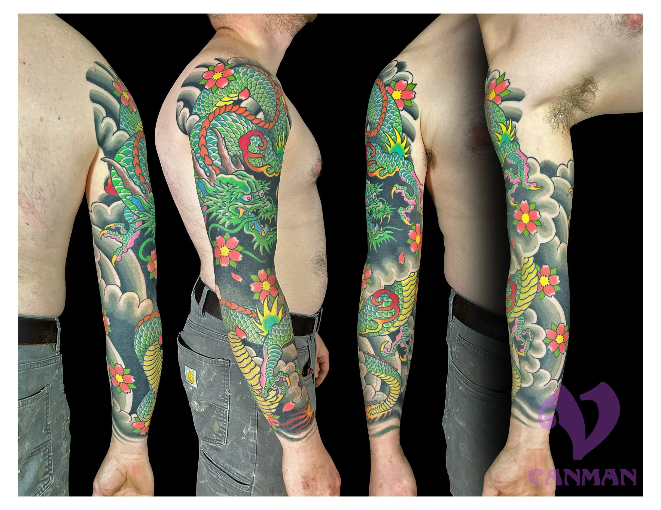Power, Protection, and Tradition: Canman’s Japanese Dragon Full Sleeve ...
