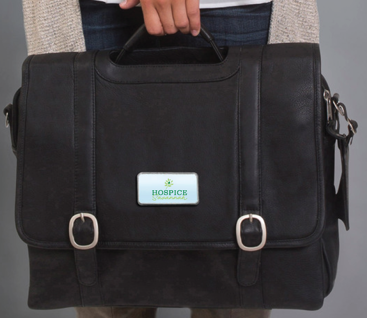 Willow Rock Leather Computer Briefcase — Hospice Savannah Apparel