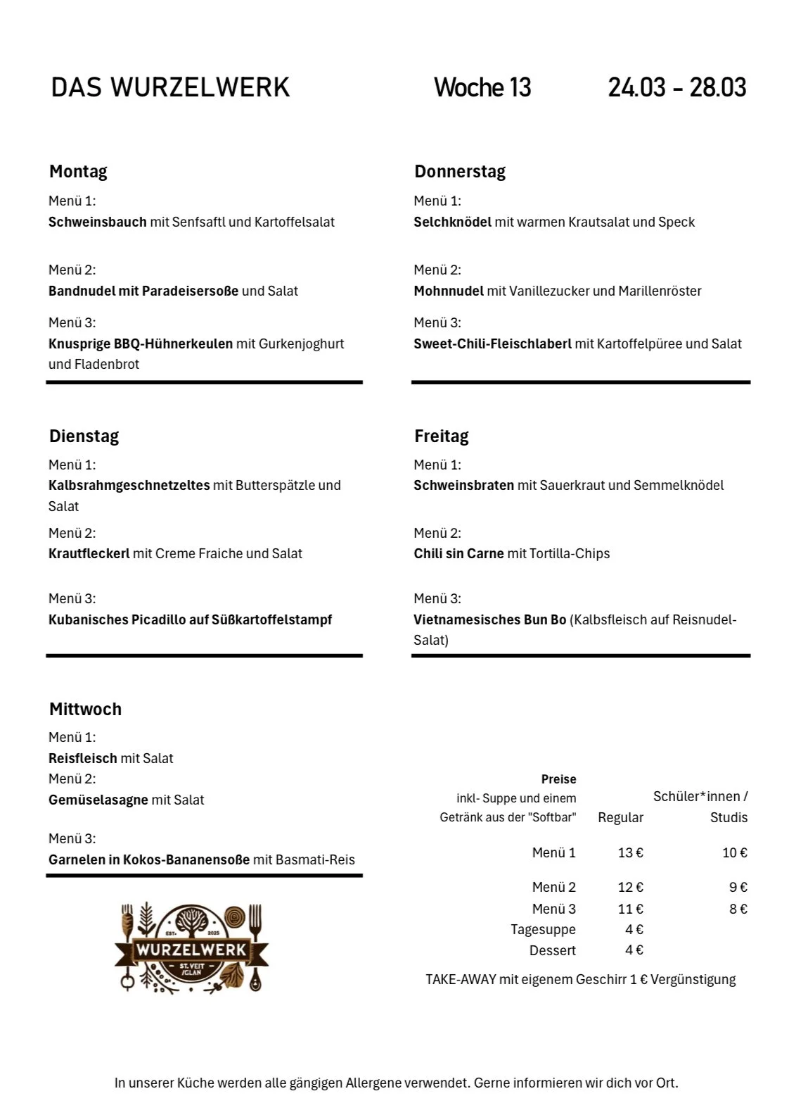 Menu 1 — Das WurzelWerk