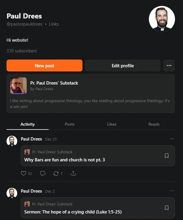 Pastor Paul Drees