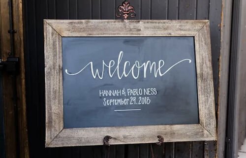 Chalkboard Welcome Sign — Colorado Event Collective