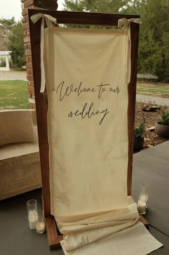 Linen Welcome Sign — Colorado Event Collective