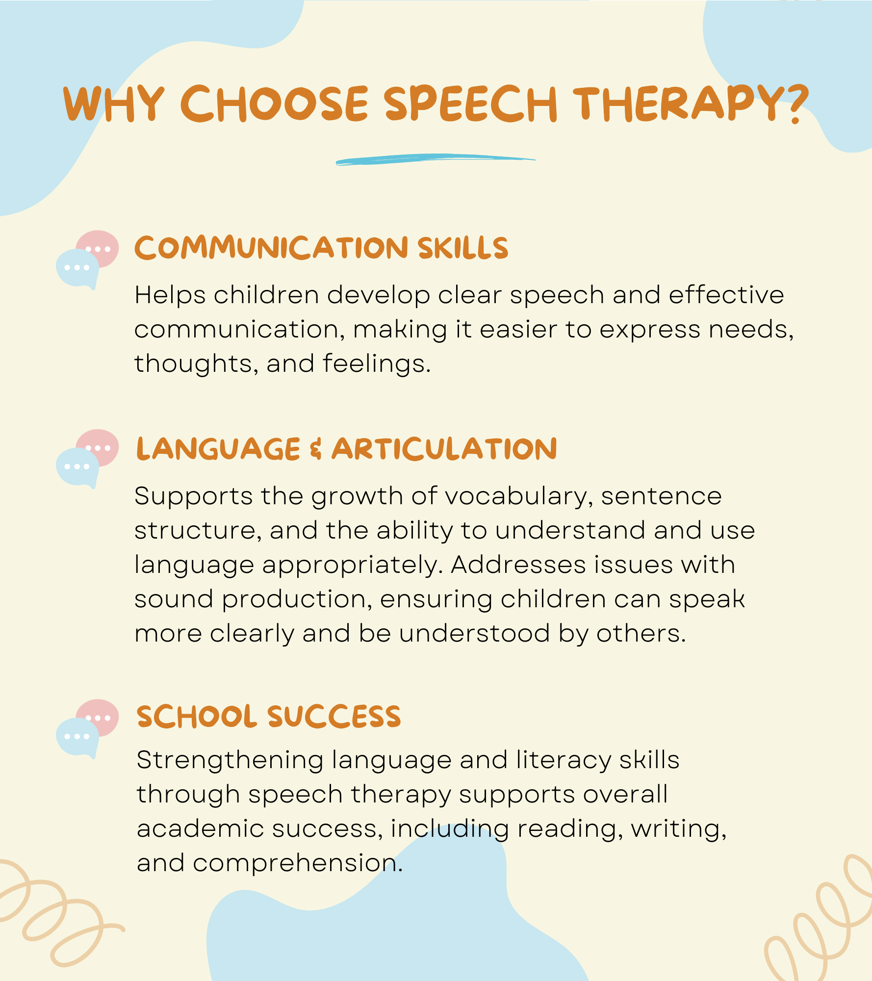 Speech (ST) Brochure | Explore Speech Services — Southern Pediatric Therapy