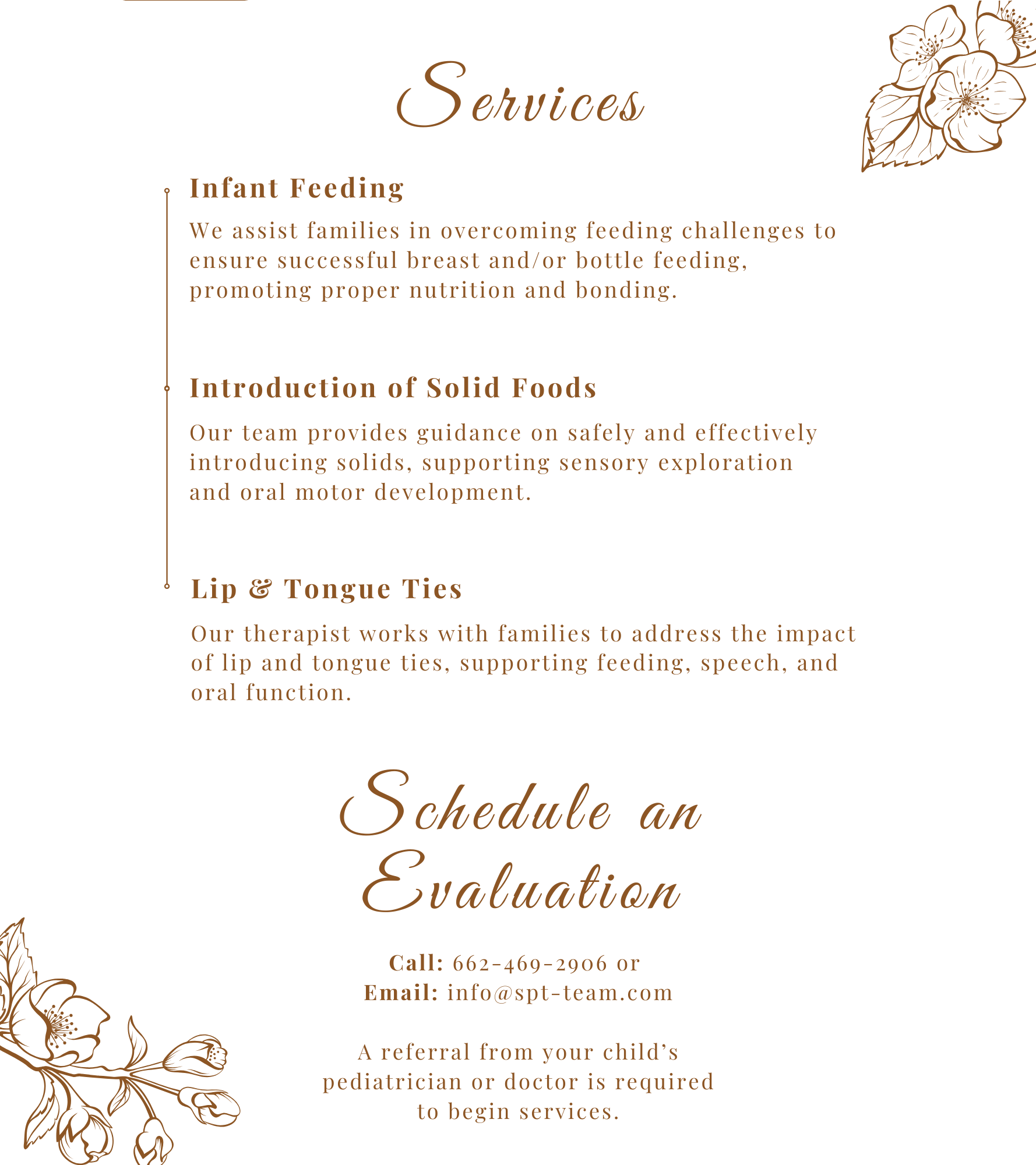 Infant Feeding Brochure | Explore SPT's Infant Feeding Services ...