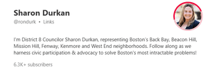 Sharon Durkan, District 8 Councilor