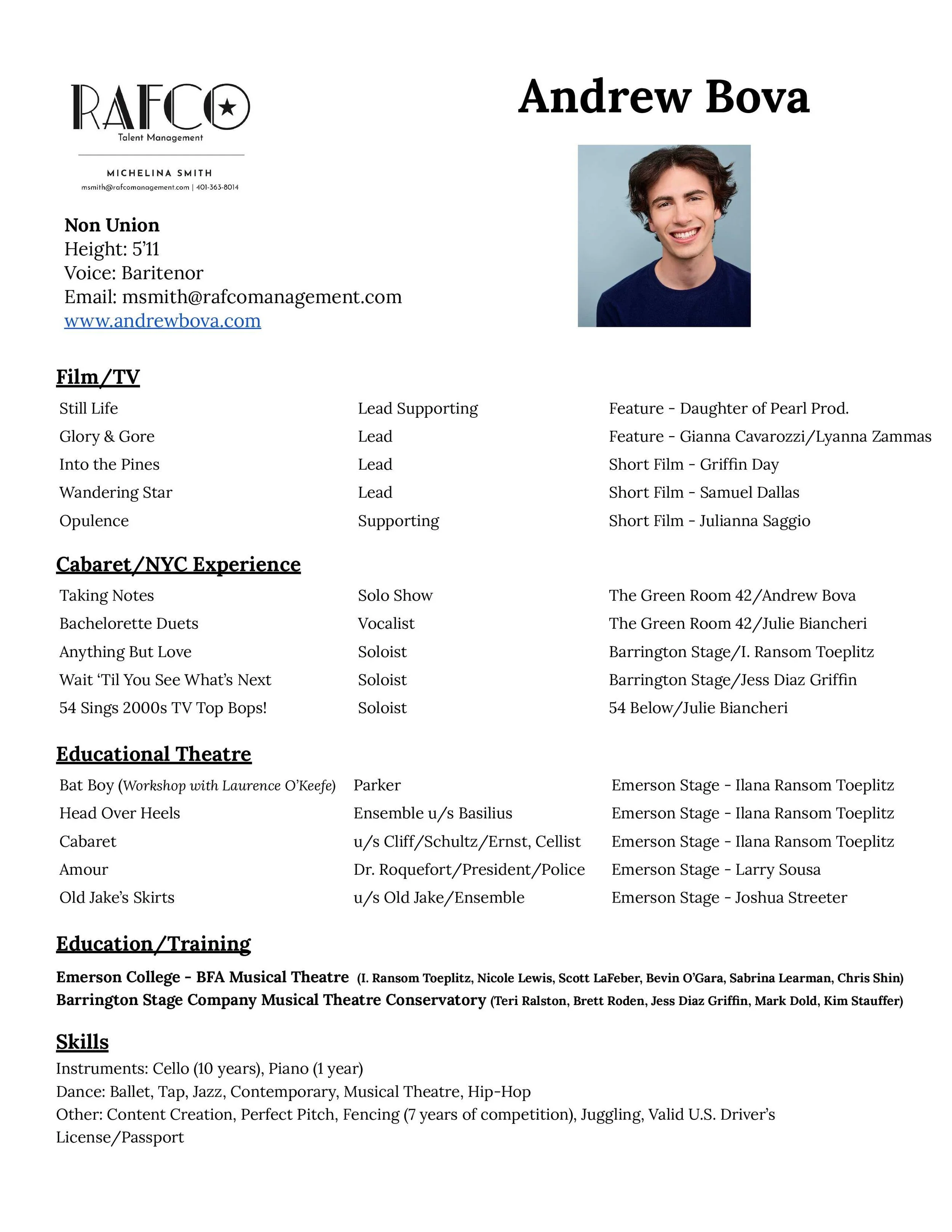 H | R — Andrew Bova