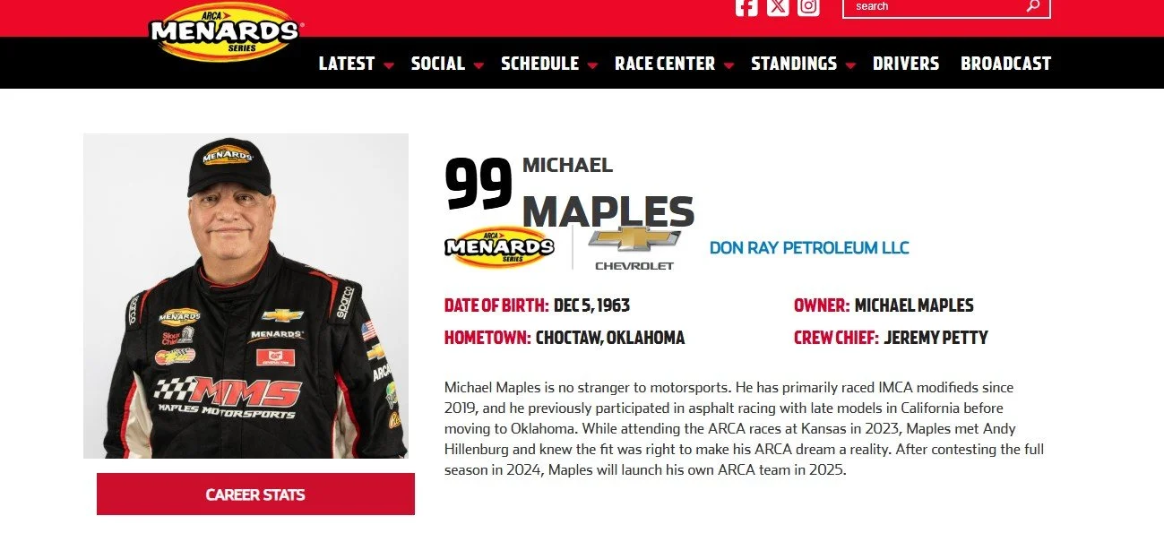 NEWS — Maples Motorsports