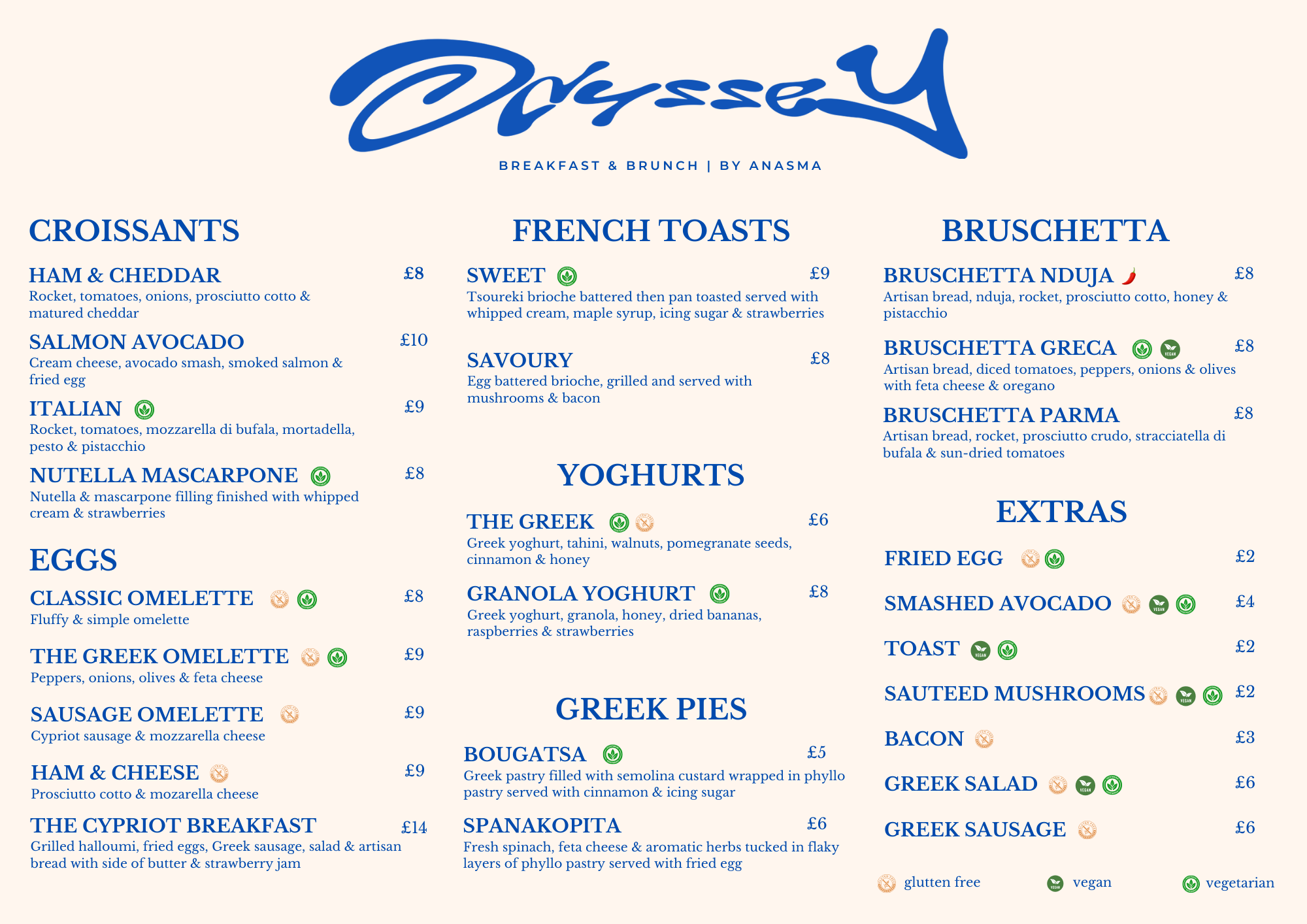 Odyssey Menu — ANASMA