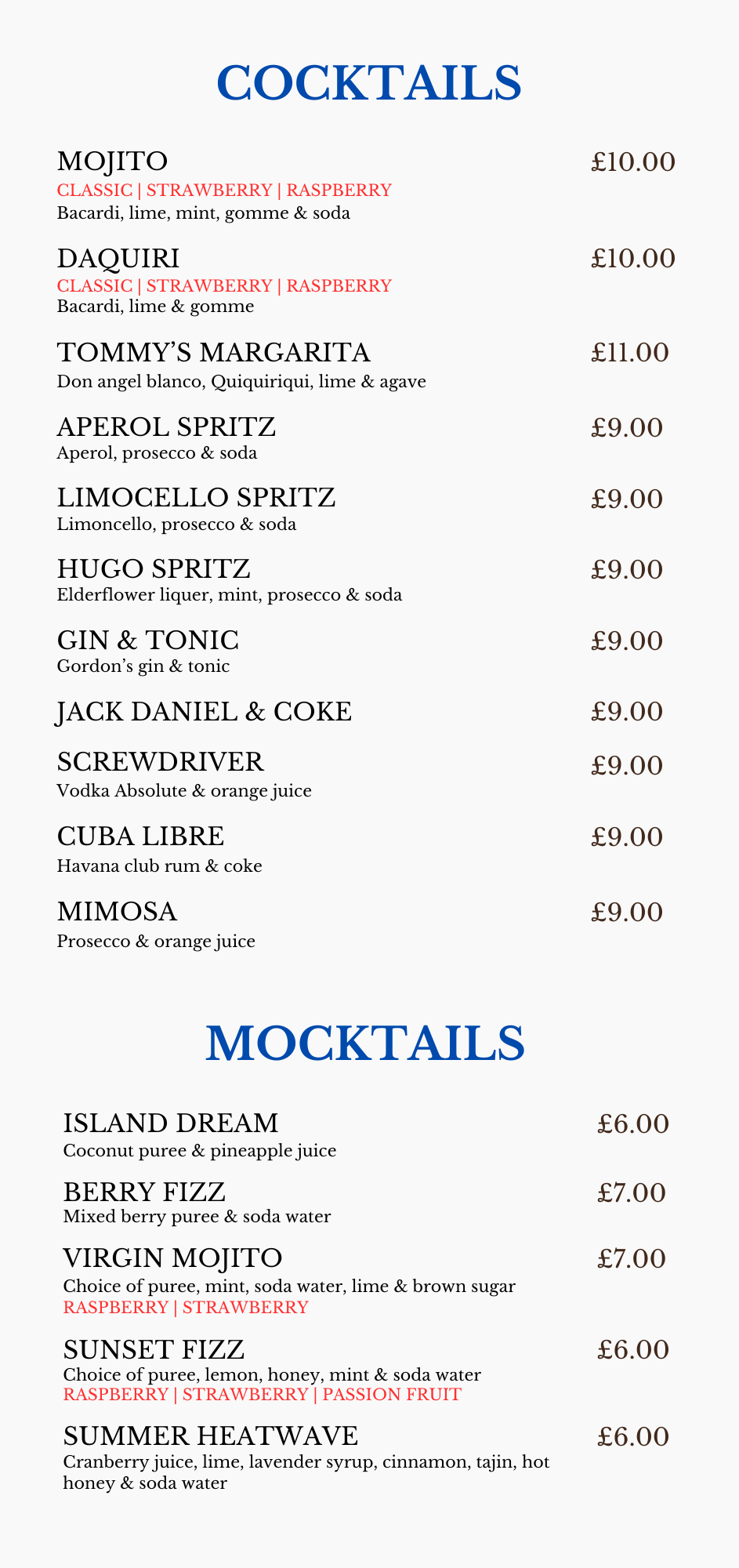 Odyssey Menu — ANASMA