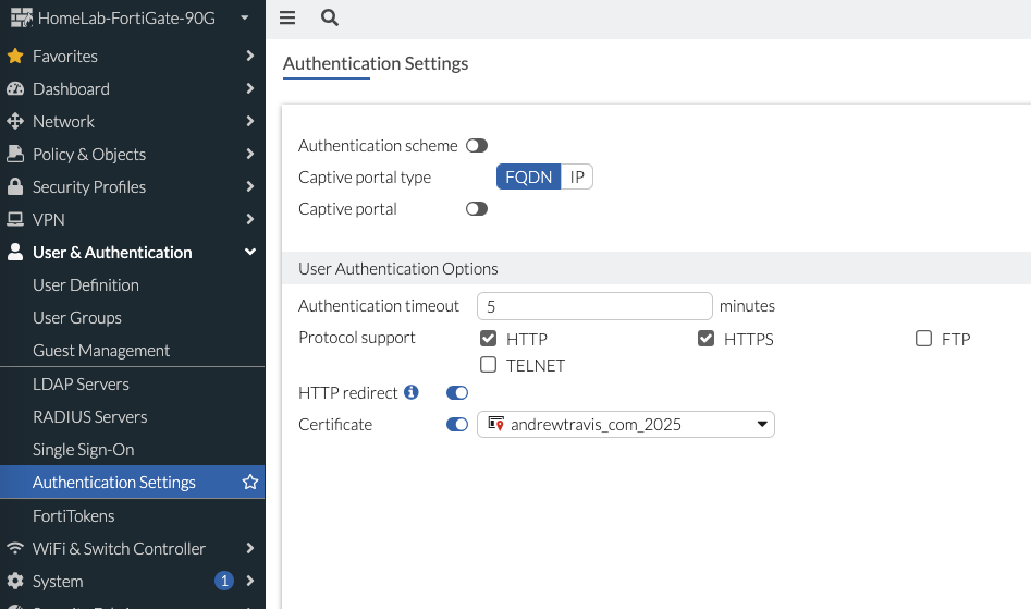 FortiGate IPsec VPN with SAML — Andrew Travis