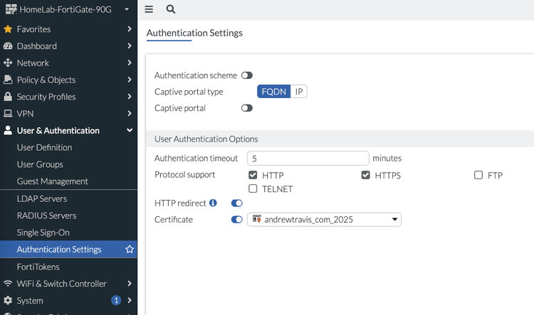 FortiGate IPsec VPN with SAML — Andrew Travis