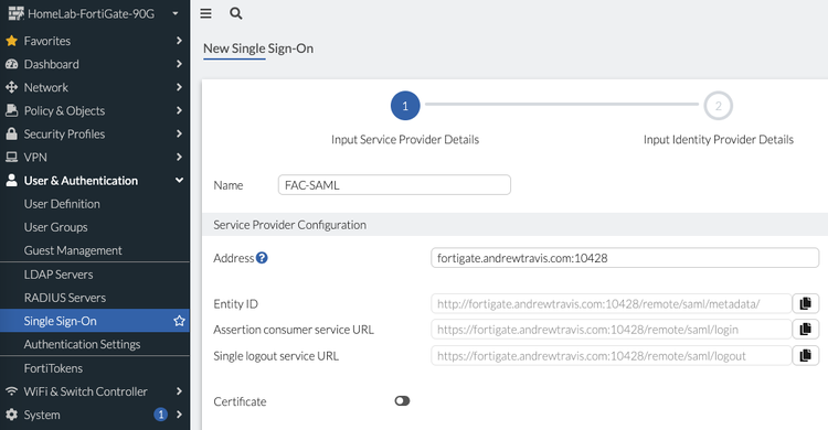 FortiGate IPsec VPN with SAML — Andrew Travis