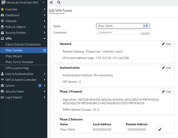 FortiGate IPsec VPN with SAML — Andrew Travis