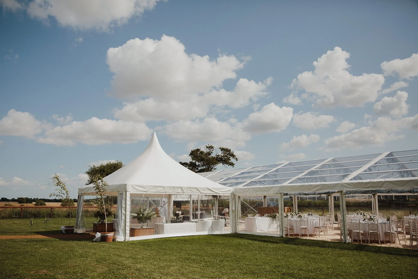 Modern Elegance, Transparent Marquee Wedding at Home — ECV