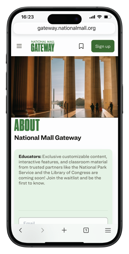 National Mall Gateway — America's 250th on the National Mall