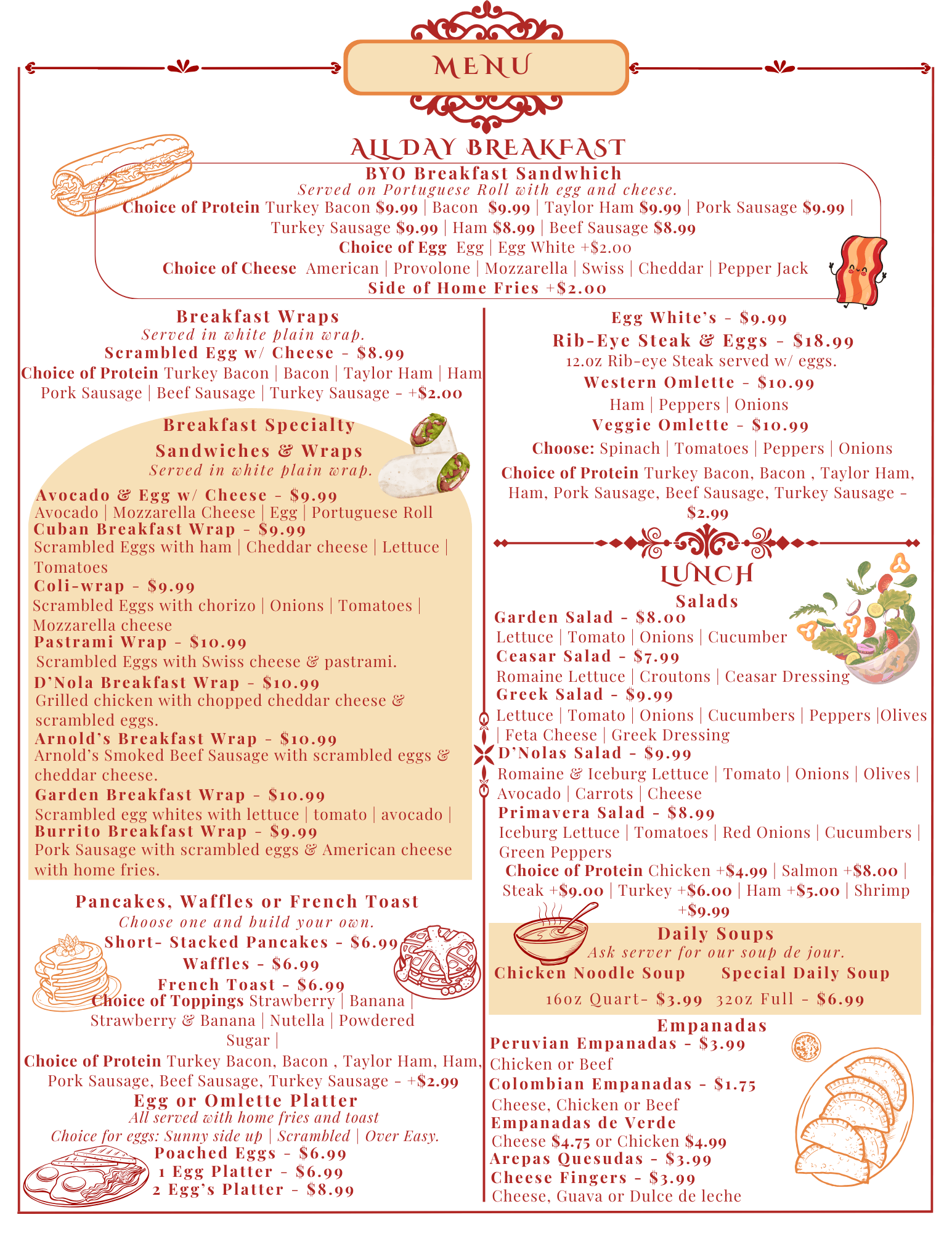 Menu 1 — D'Nolas Grill