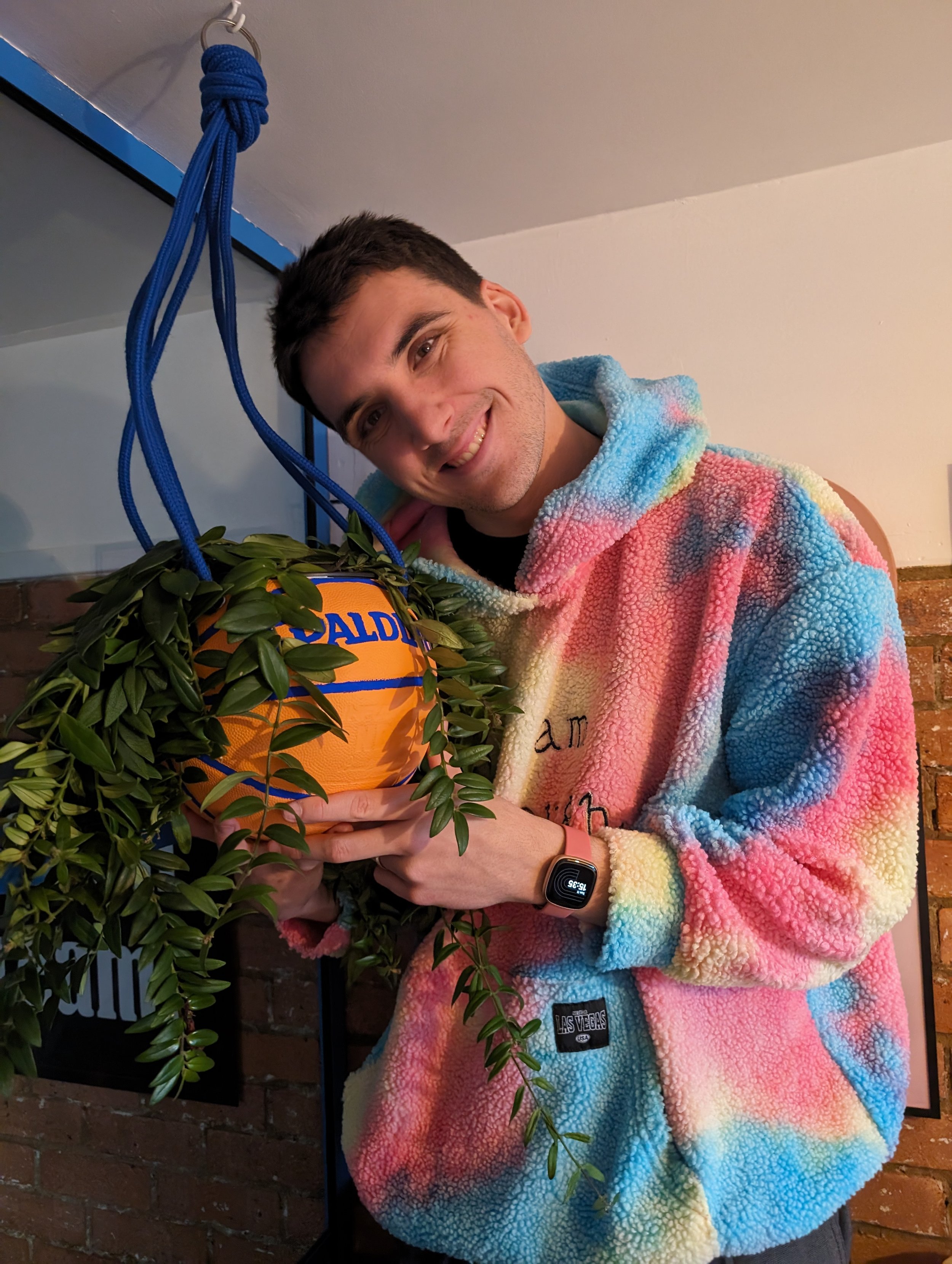 DIY: Upcycle Your Old Basketball into a Vibrant Hanging Planter ...