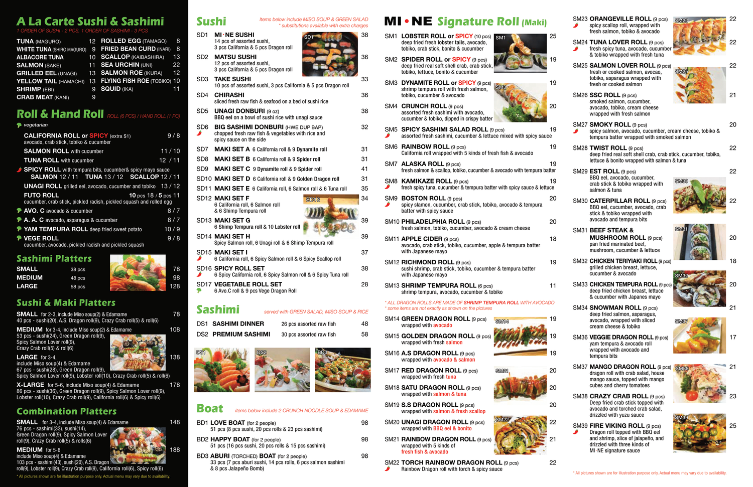 Markham Menus — MI•NE Sushi