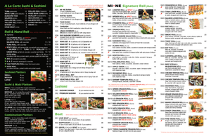 Markham Menus — MI•NE Sushi