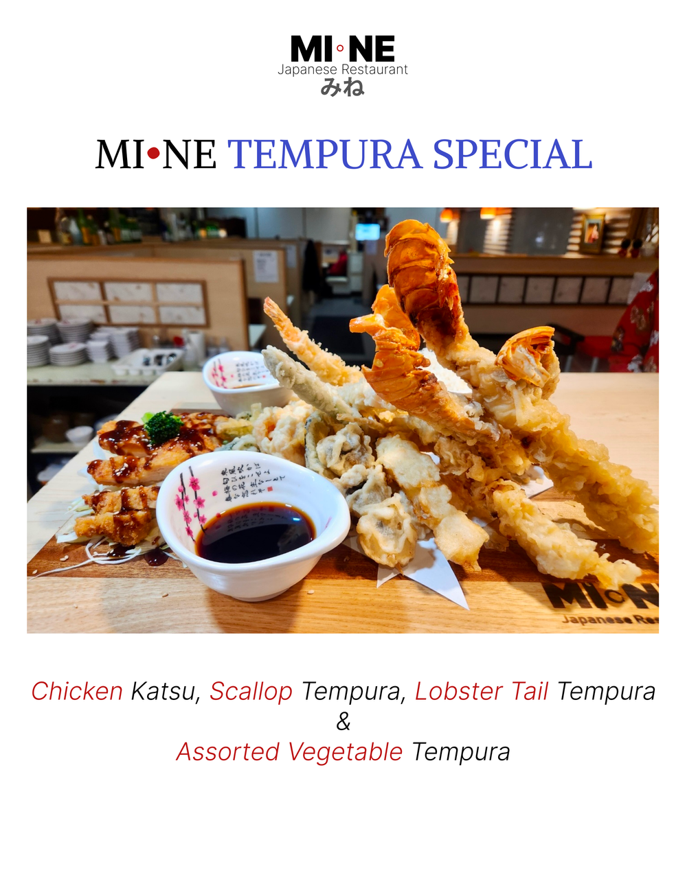 Markham Menus — MI•NE Sushi