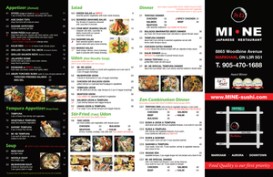 Markham Menus — MI•NE Sushi