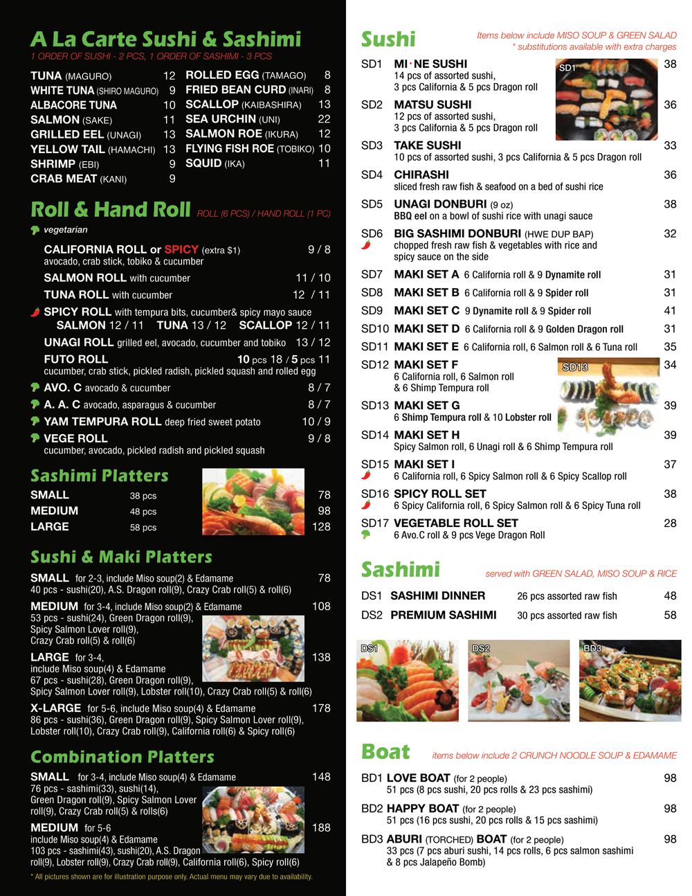 Markham Menus — MI•NE Sushi