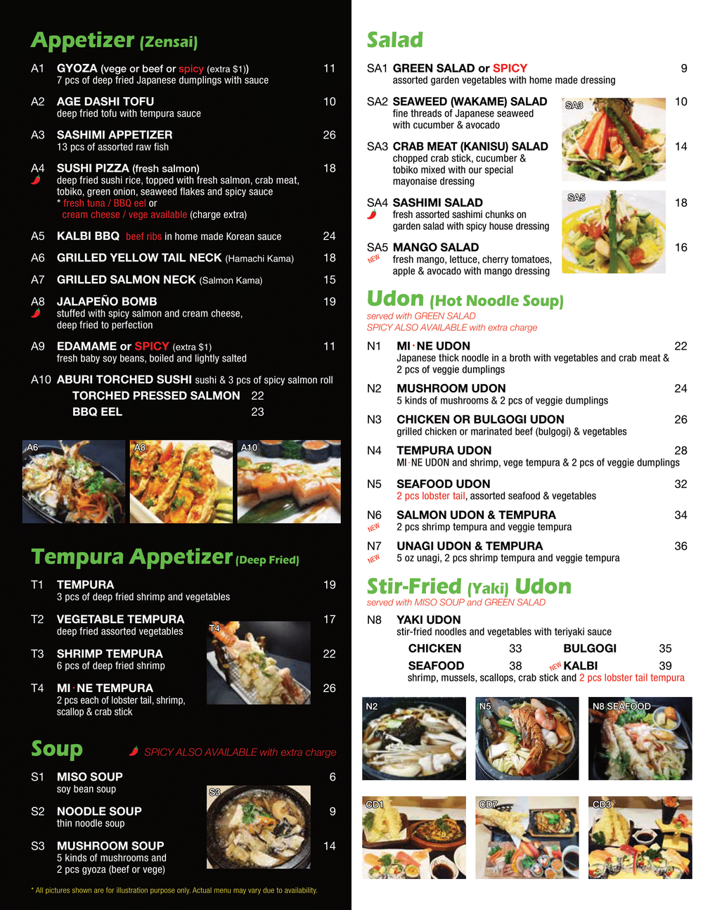 Markham Menus — MI•NE Sushi