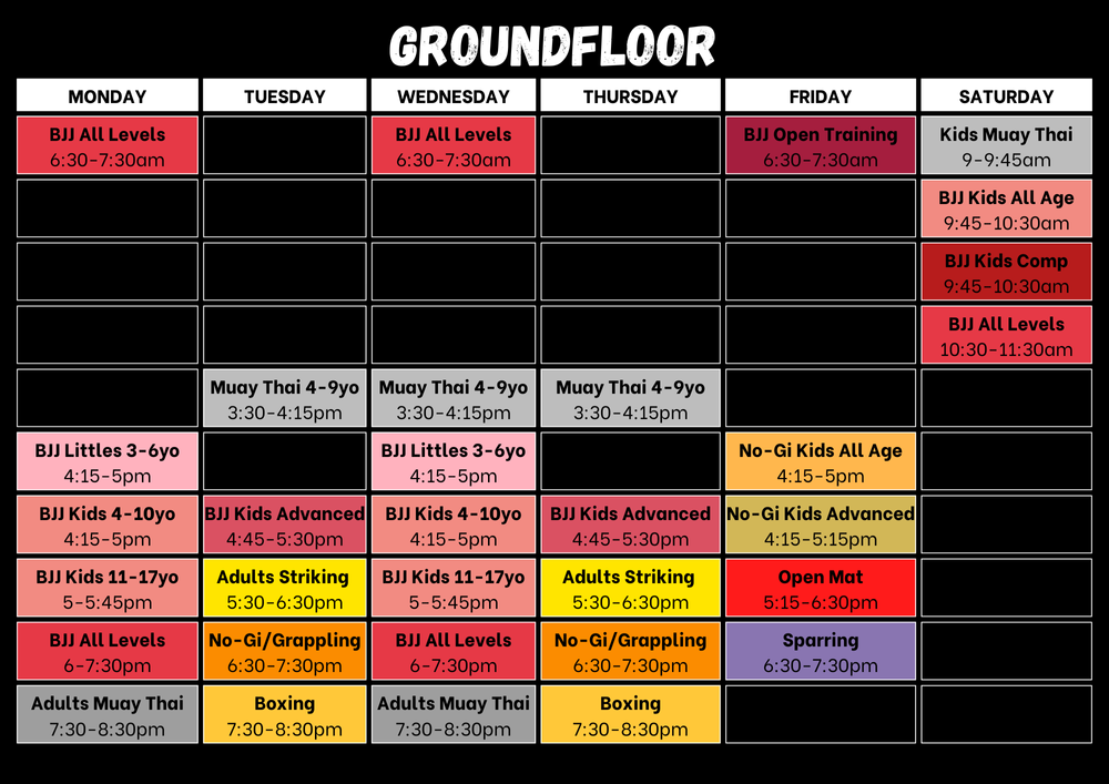 TIMETABLE — GC Combat