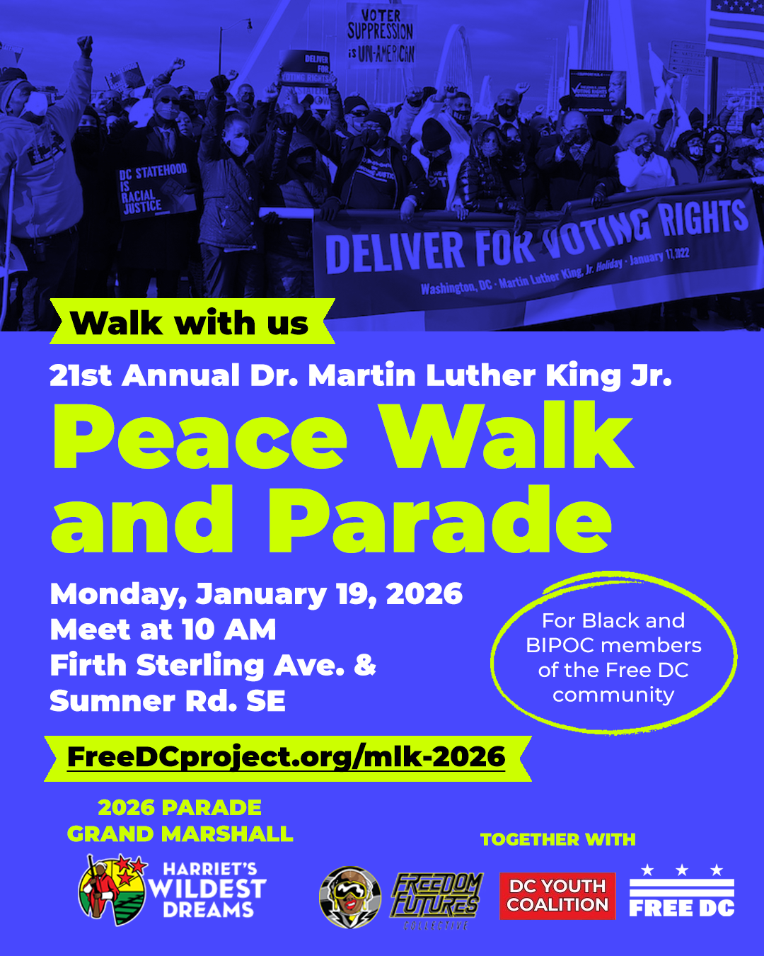 Walk with Free DC in the MLK Day Peace Walk & Parade — Free DC