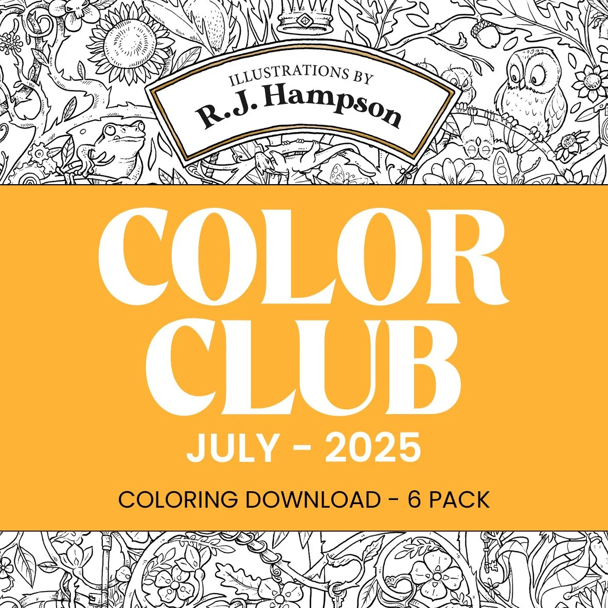 Shop | Whimsical Adult Coloring Pages and Books — R.J. Hampson