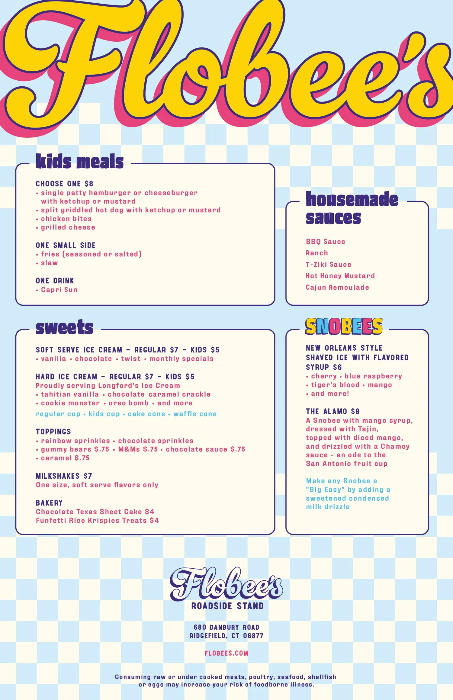 Menu — FLOBEE'S Roadside Stand