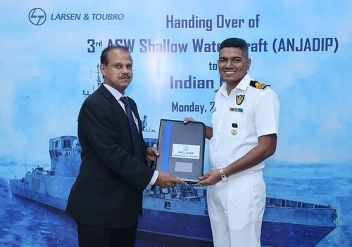 Indigenous ASW Shallow Water Craft ‘ANJADIP’, built under IRClass ...