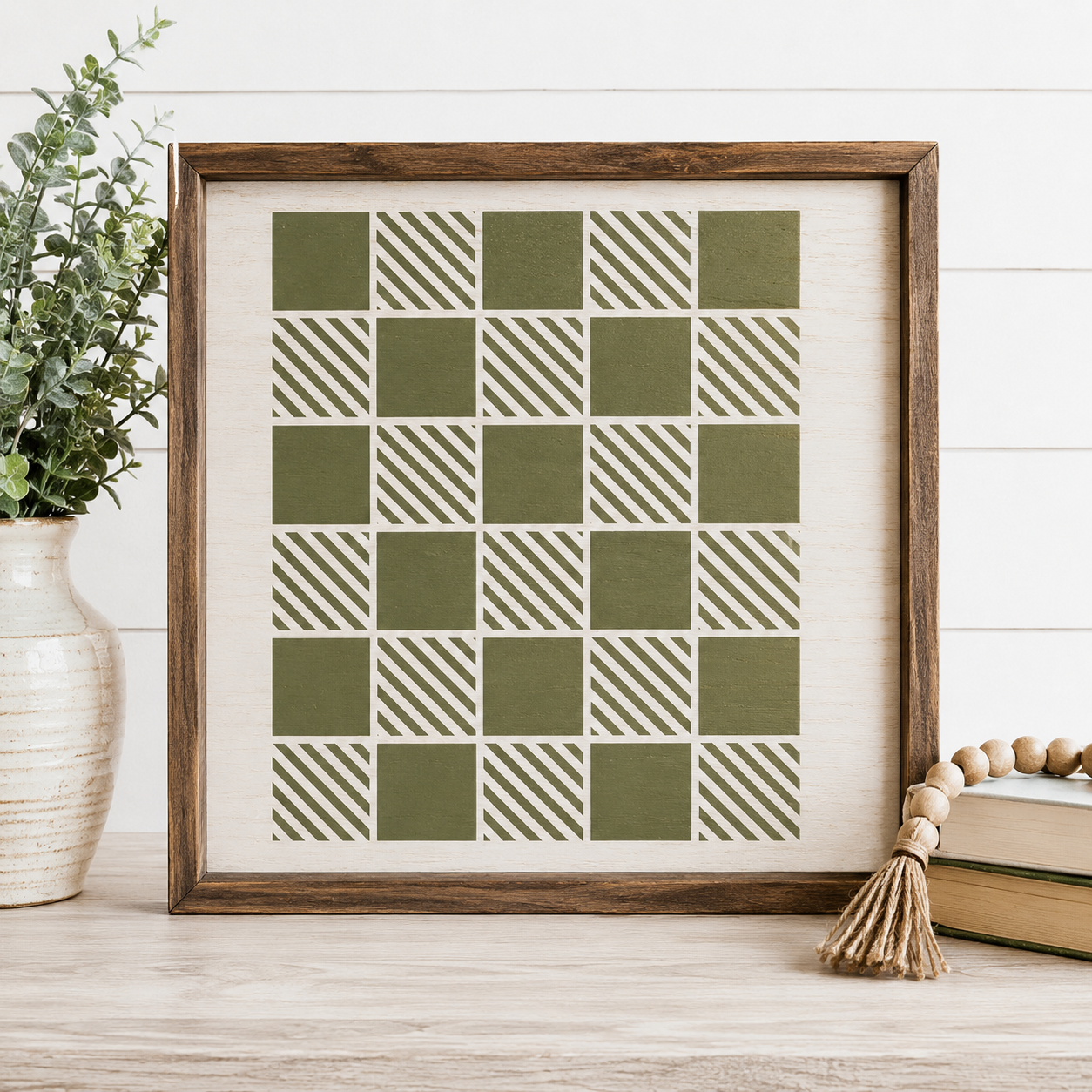 Harper Gingham-Check Stencil — Maxwell Lane Designs- Created by Brittney