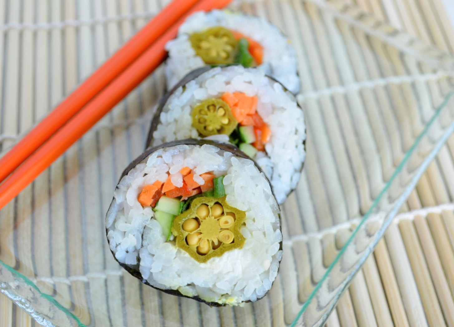 Pickled Okra Futomaki | Signature Thick Sushi Roll Recipe — Chef Marisa ...