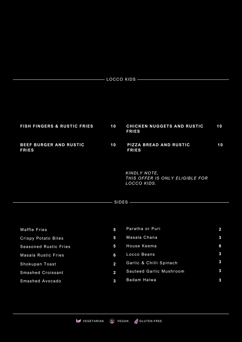 Menu — LOCCO