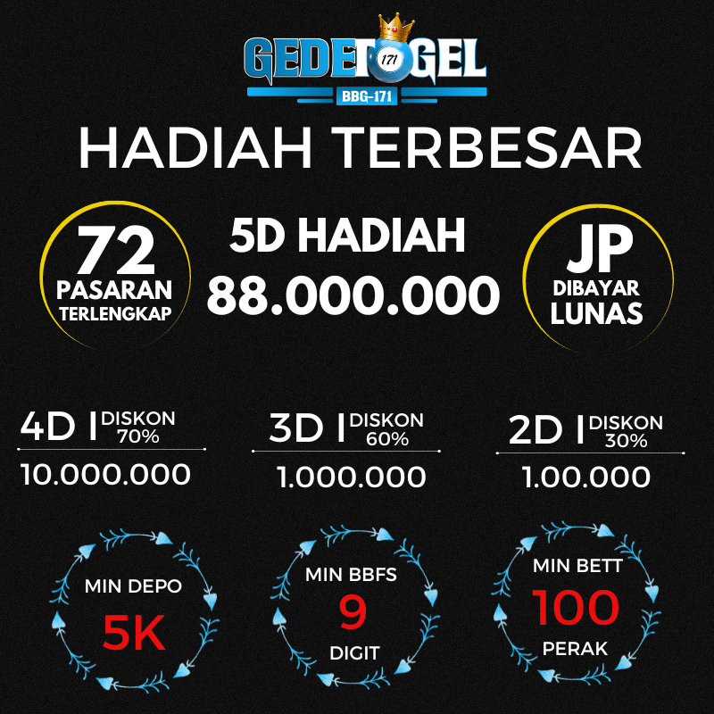 GEDETOGEL >> BANDAR TOGEL ONLINE DENGAN PELAYANAN TERCEPAT DAN TERBAIK