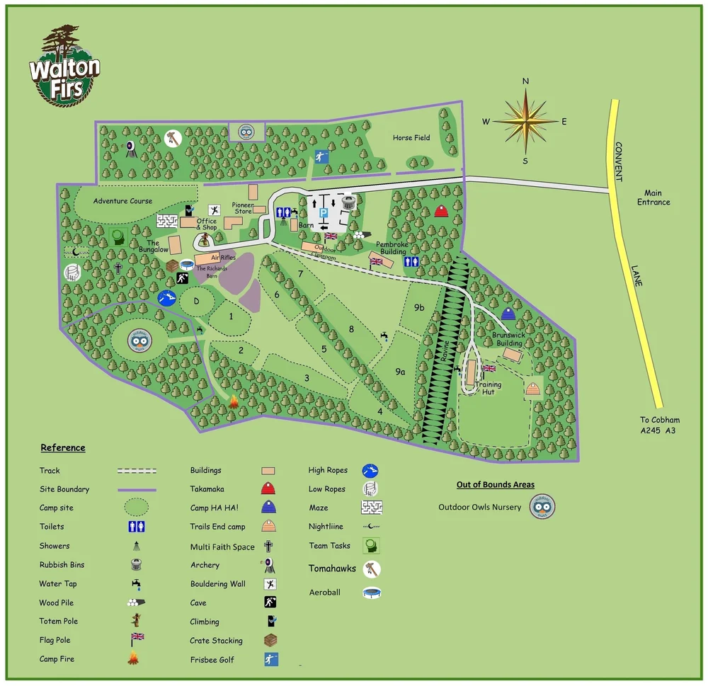 Site Map — Walton Firs Activity Centre