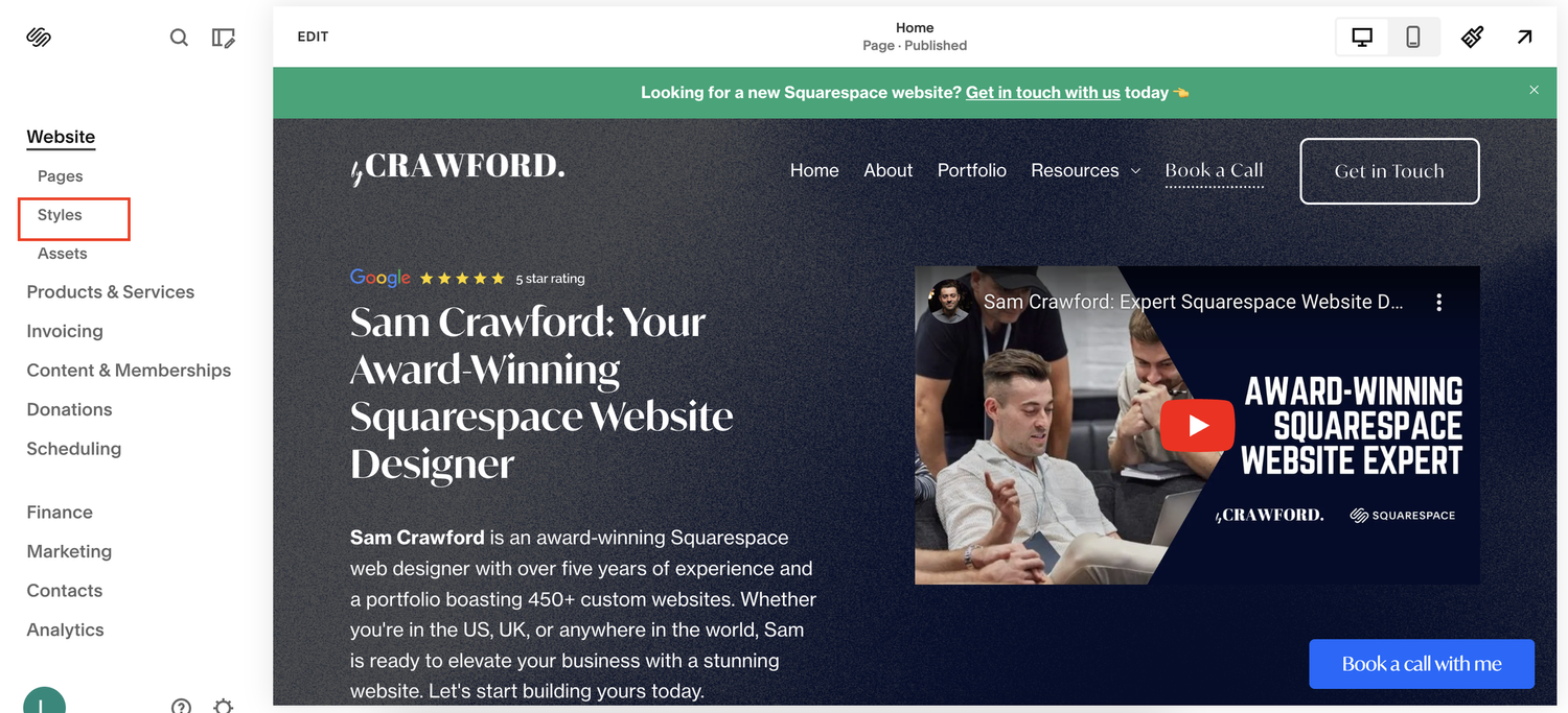 How to Change Squarespace Site Themes — by Crawford