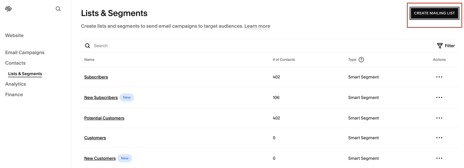 Set Up a Mailing List on Squarespace — by Crawford