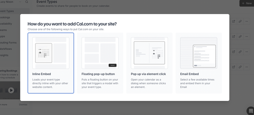 Embed Cal.com Into a Squarespace Website — by Crawford