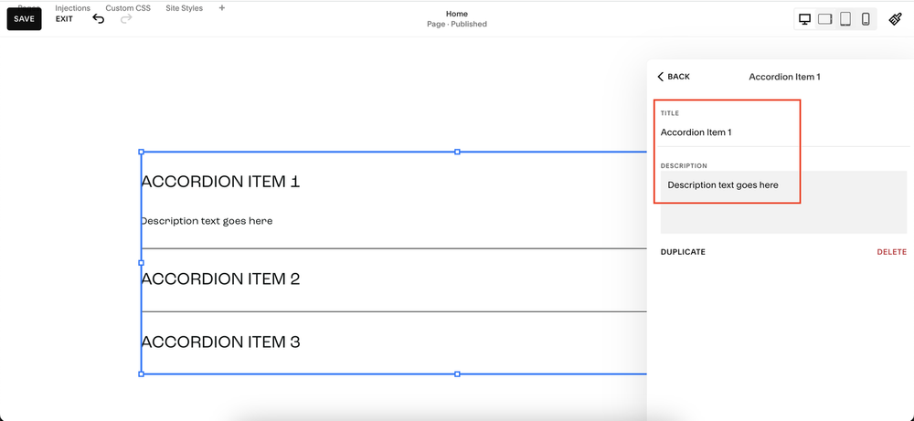 Adding an FAQ accordion to a Squarespace website — by Crawford
